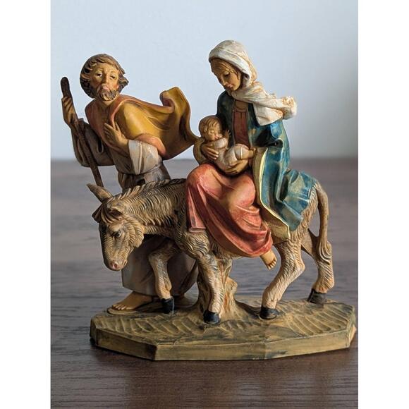 Fontanini | Holiday | Fontanini Holy Family On Donkey Nativity Figure ...
